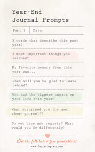 Year-End Journal Prompts