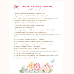 Journal Prompts for the New Year