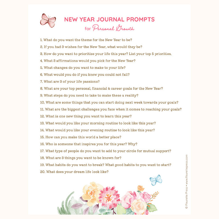 Journal Prompts for the New Year